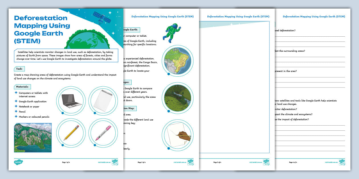 Deforestation Mapping Using Google Earth (STEM) - Twinkl