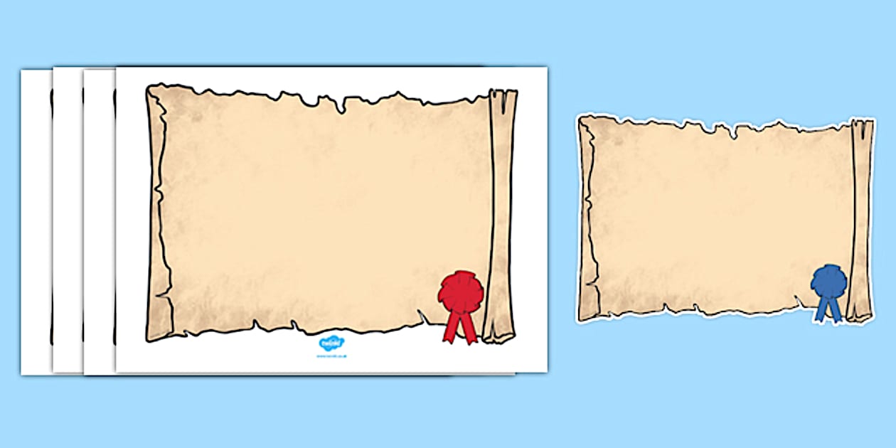 Editable Award Scrolls (teacher made) - Twinkl