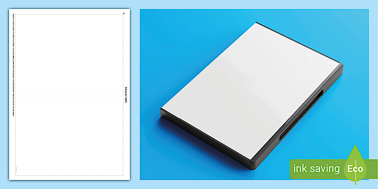 blank DVD case insert DS Template (teacher made) - Twinkl