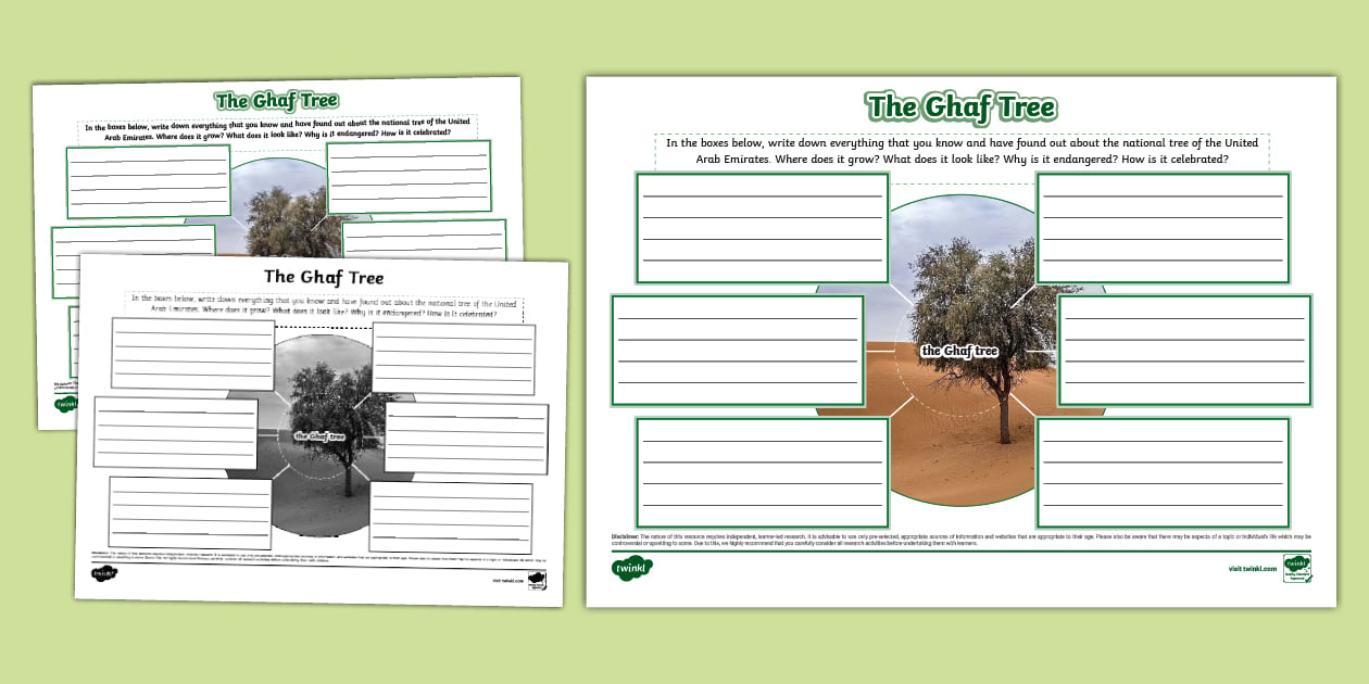 The Ghaf Tree Mind Map - Twinkl Primary - Twinkl