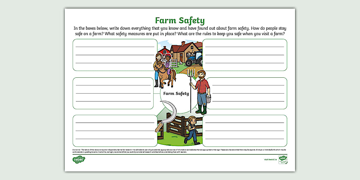Farm Safety Mind Map (Lehrer gemacht) - Twinkl