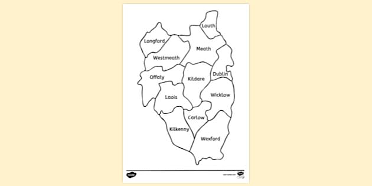 Map of Leinster Colouring Sheet | Colouring Sheets - Twinkl