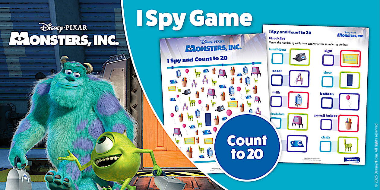 Monsters, Inc.: I Spy and Count to 20 Game