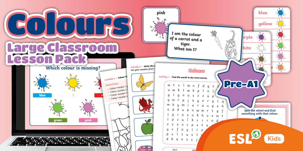 Large English Classes Lesson Pack: Colours