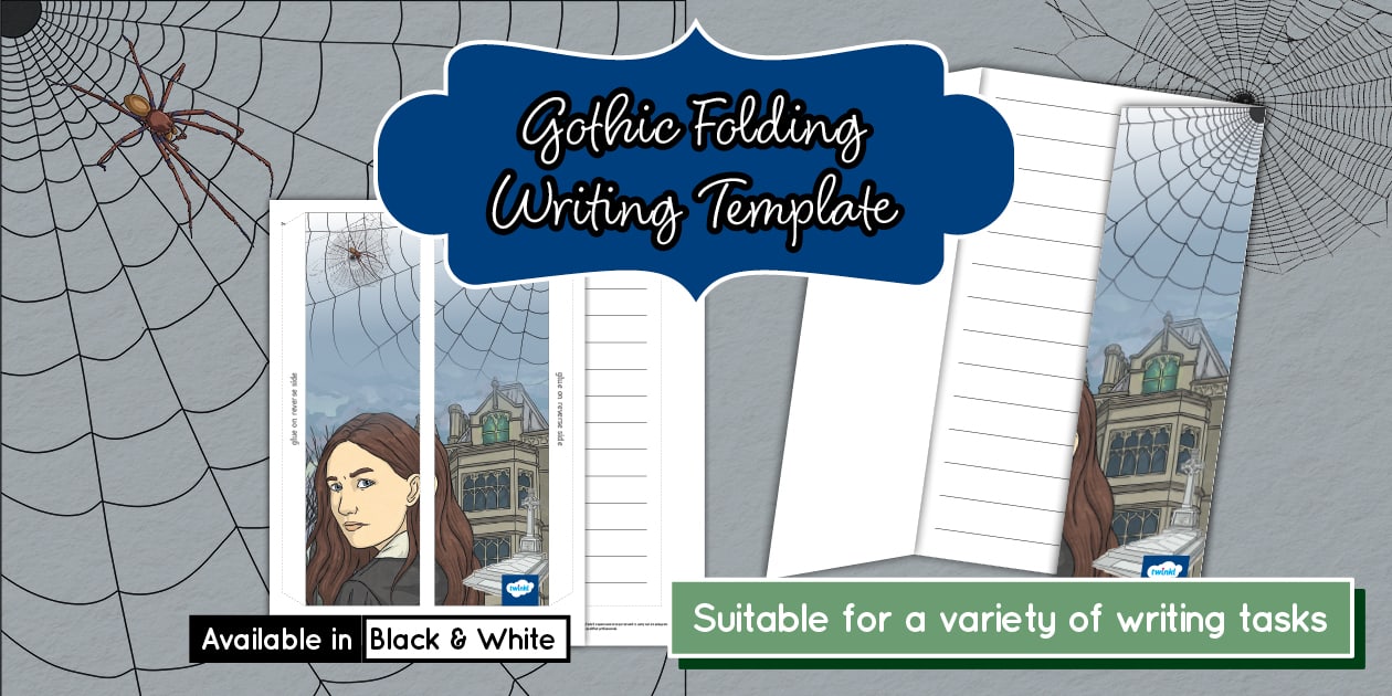 * NEW * Gothic Folding Writing Template