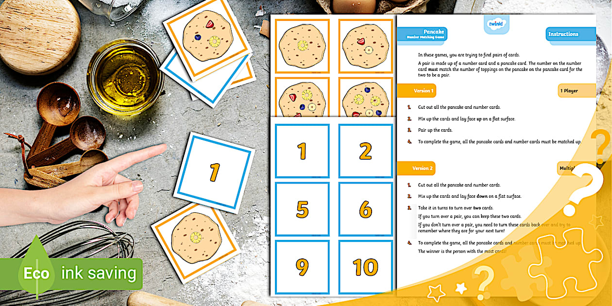 Pancake Number Matching Puzzle Game (Teacher-Made) - Twinkl