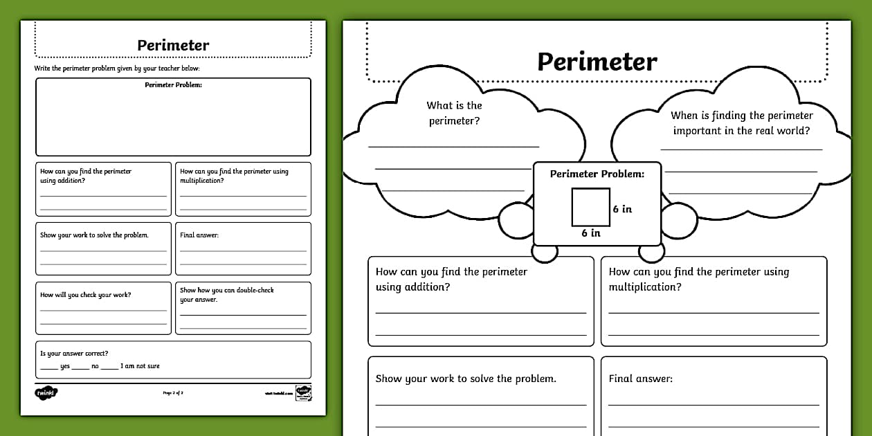 Third Grade Perimeter Doodle Organizer (teacher made)