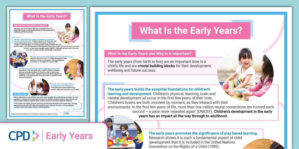 What is the Early Years? | Poster | CPD - Twinkl