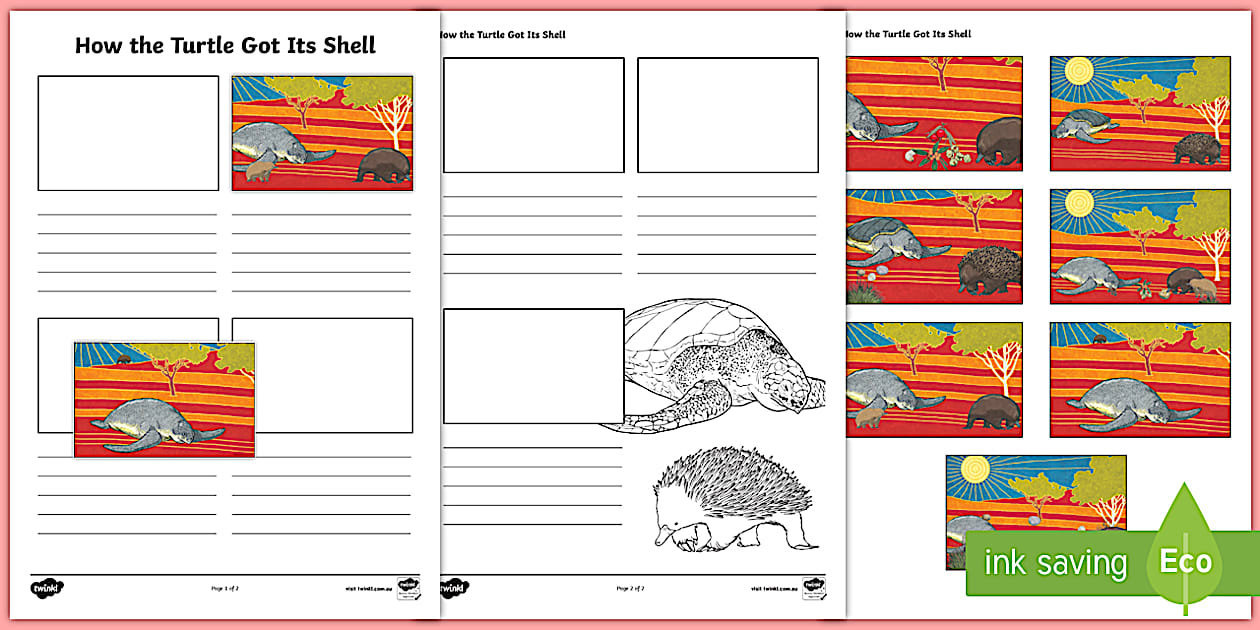 How the Turtle Got Its Shell Storyboard Template - Twinkl
