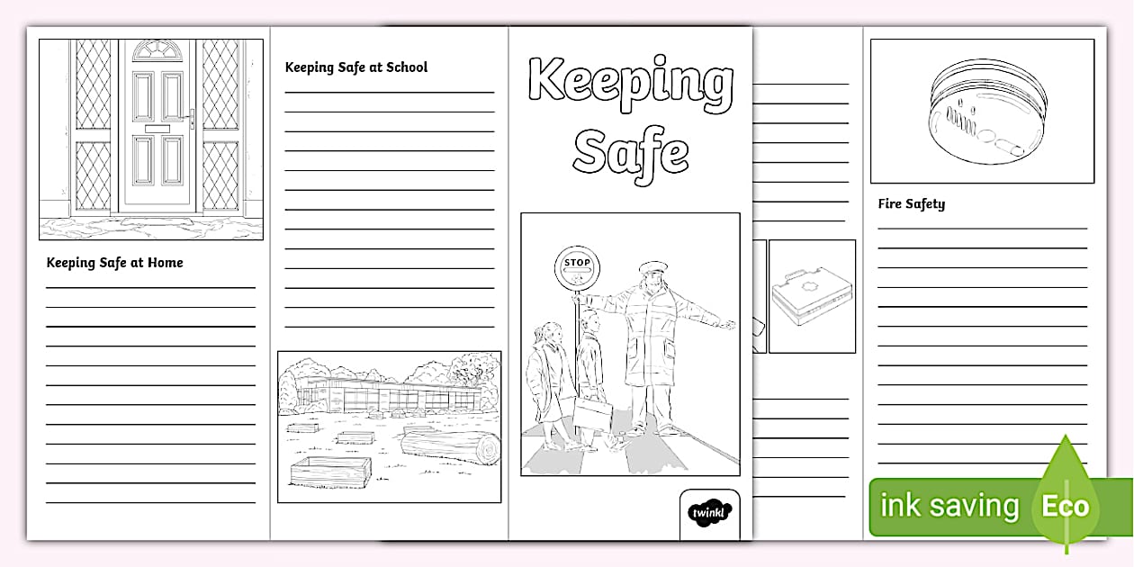Keeping Safe Leaflet Template, Staying Safe - Twinkl