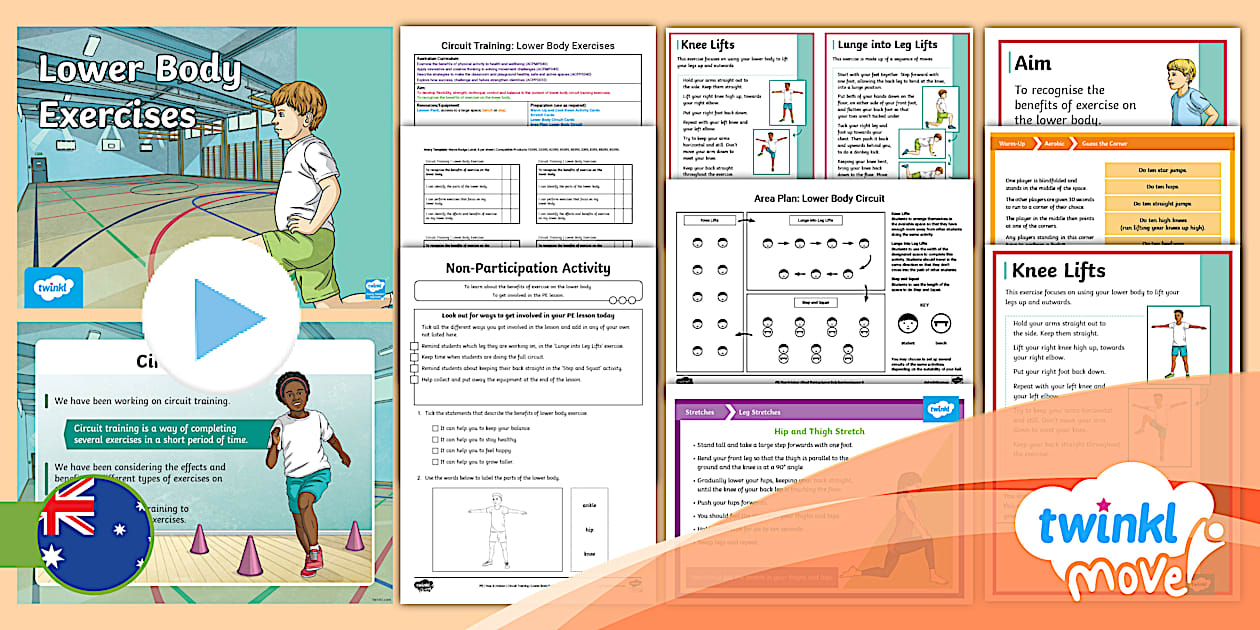 Move PE Year 4 Circuit Training: Lesson 3: Lower Body Exercises
