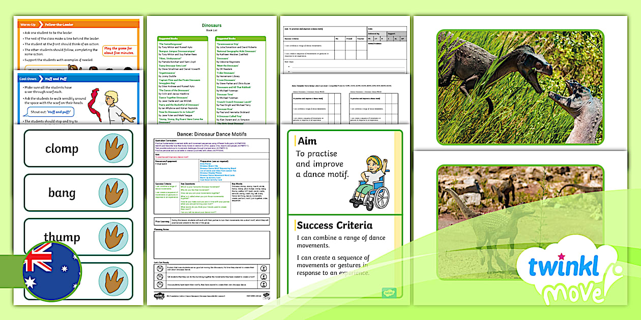 Move PE Foundation Dinosaur Dance: Lesson Three: Dance Motifs