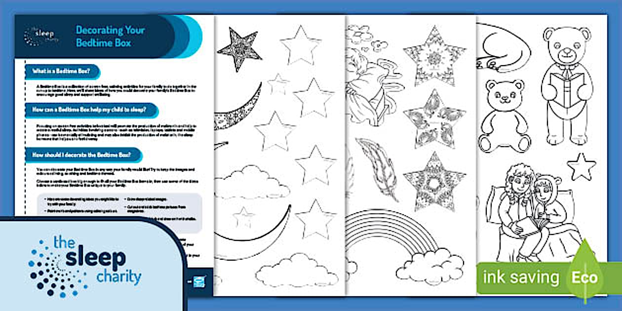 The Sleep Charity: Decorating Your Bedtime Box - Twinkl