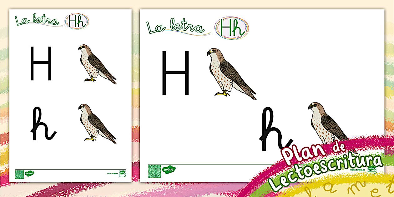 Plan de lectoescritura: La letra H - Póster