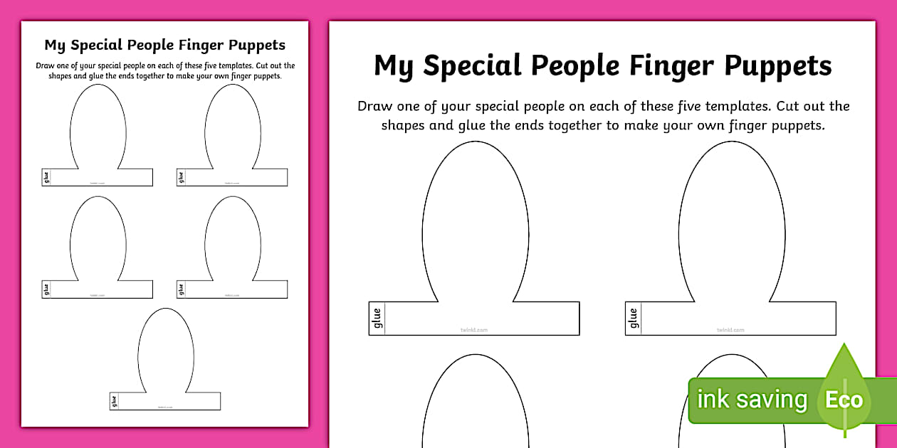 My Special People Finger Puppets | Twinkl (teacher made)
