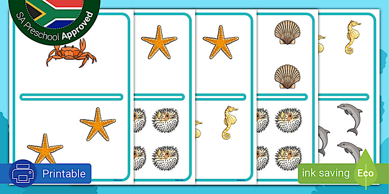 Under the Sea Dominoes Set - A4 - Printable - South Africa
