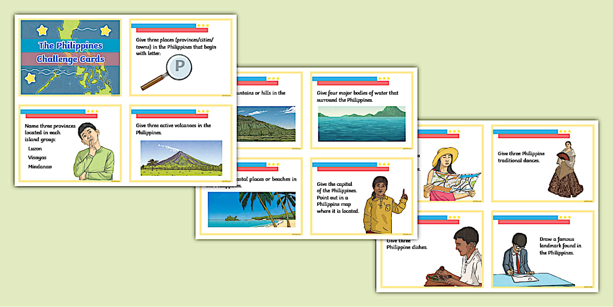 The Philippines Challenge Cards | Grades 2 - 6 | Twinkl PH