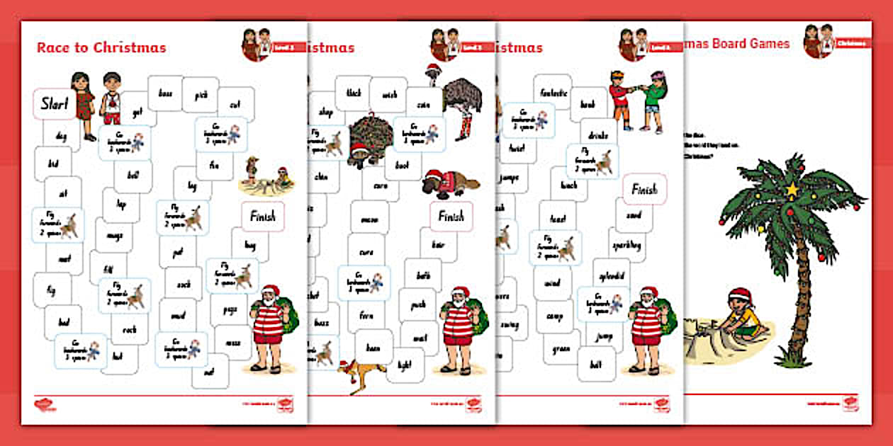Twinkl Phonics Christmas - Board Games (teacher made)