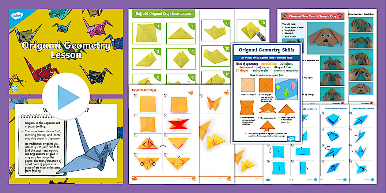Origami Geometry Lesson Pack (teacher made) - Twinkl