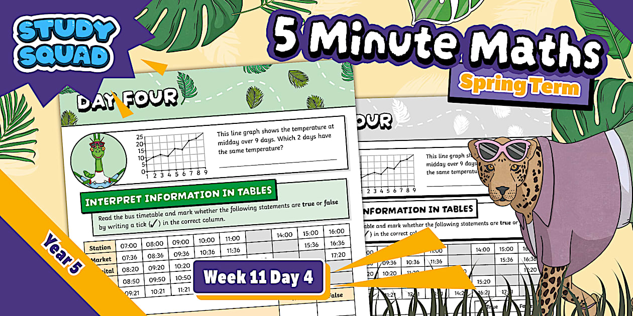 👉 Study Squad 5 Minute Maths - Year 5 Spring - Week 11 Day 4
