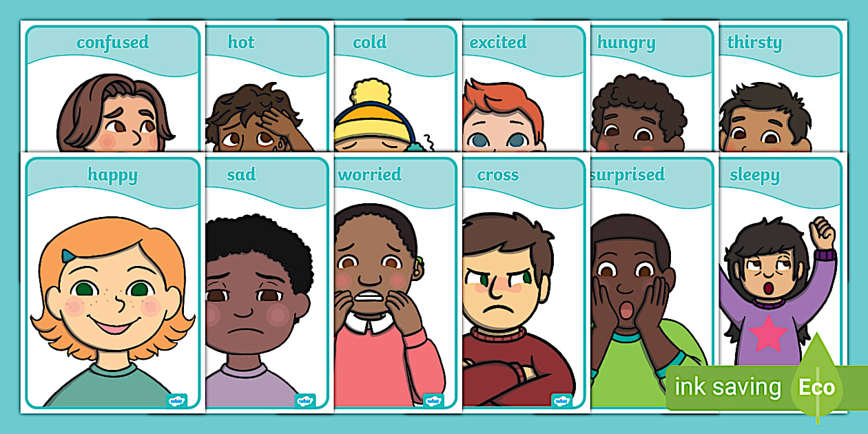Editable Emotions and Expressions Display Posters - Twinkl
