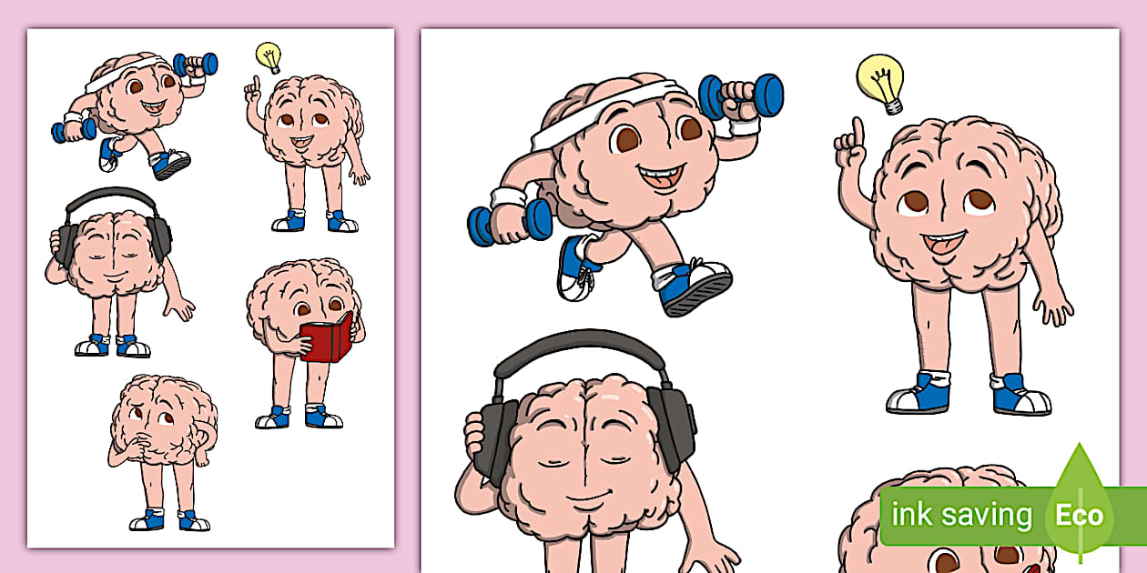 Brain Clip Art Cut-Outs (Teacher-Made) - Twinkl
