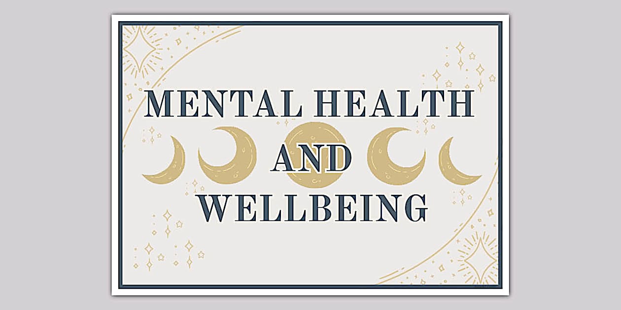 Celestial-Themed Mental Health and Wellbeing Display Poster