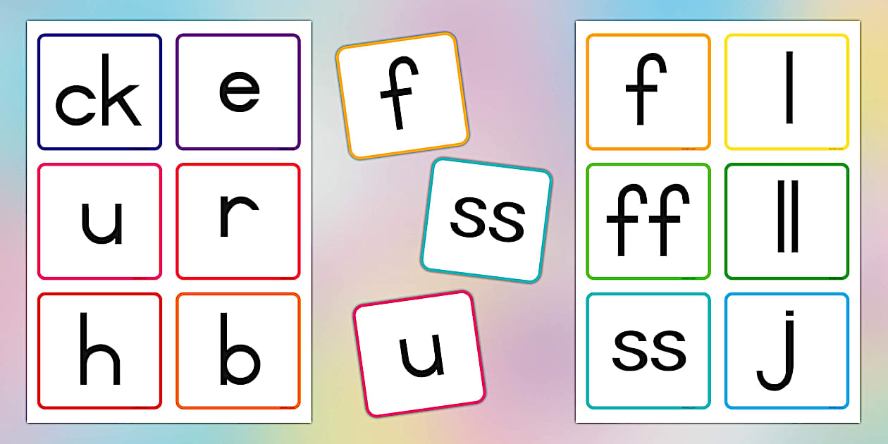 Letter Cards for Word Building 2