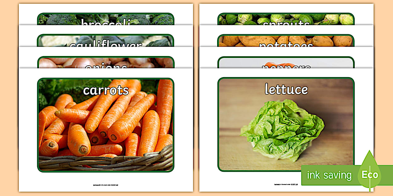 Vegetable Display Posters (teacher made) - Twinkl