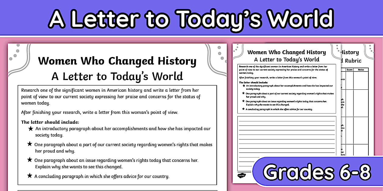 Women Who Changed History: A Letter to Today’s World