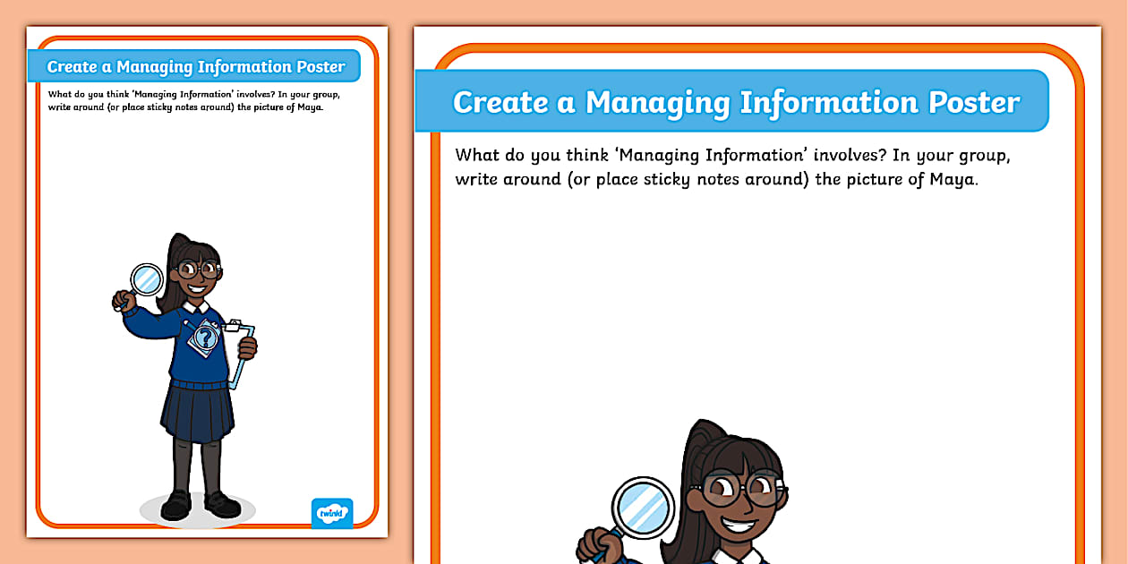 Create a Managing Information Poster Activity (teacher made)