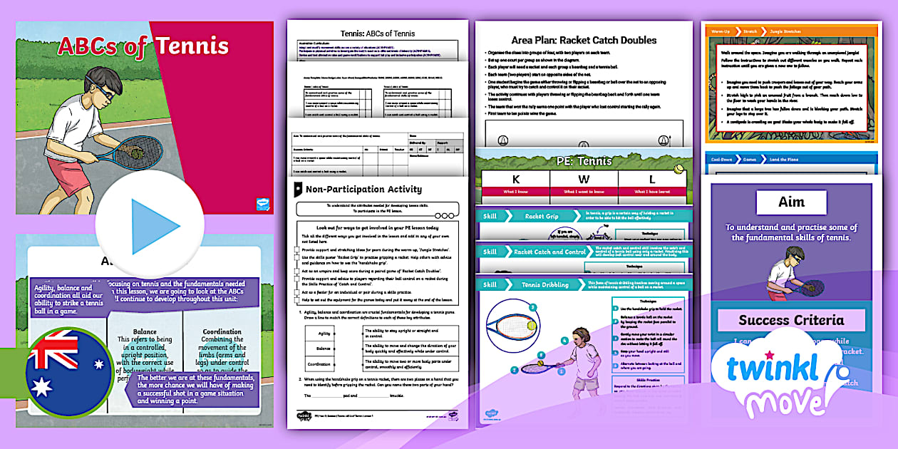 Move PE Year 5 Net and Wall: Tennis: Lesson 1 ABCs of Tennis