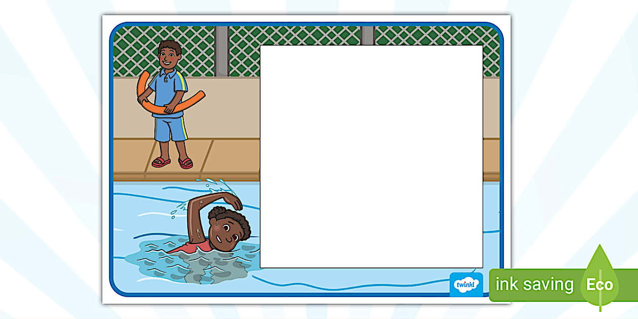 Swimming Photo Frame (teacher made) - Twinkl