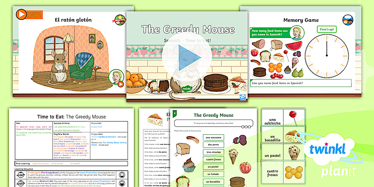 Spanish Children’s Story With Audio | The Greedy Mouse | KS2