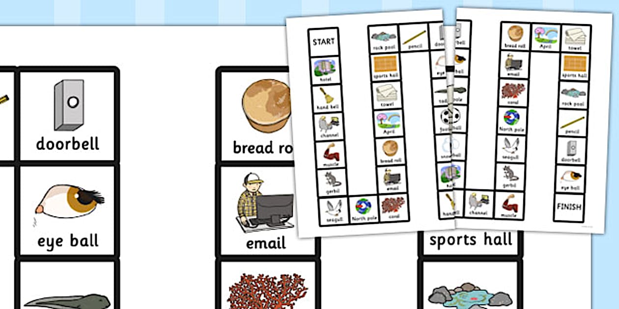 Two Syllable Final 'L' Sound Board Game (teacher made)