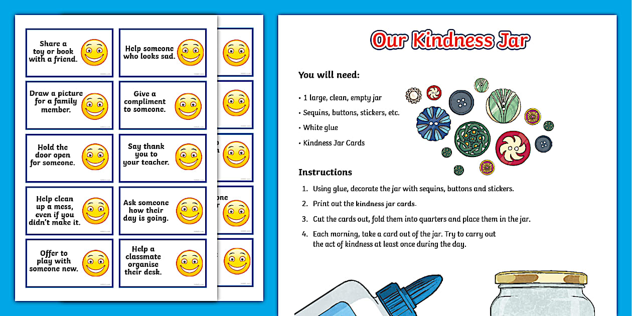 Our Kindness Jar Activity Cards (teacher made) - Twinkl