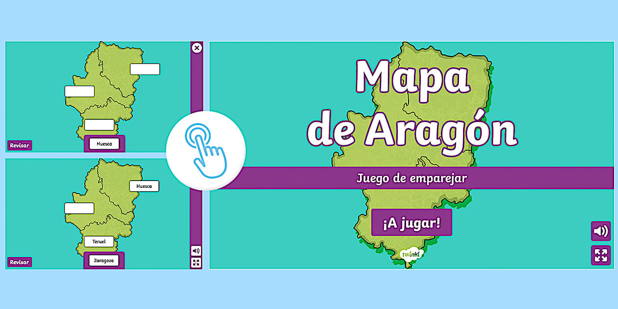 Juego interactivo: Mapa de Aragón - Twinkl Go - Twinkl
