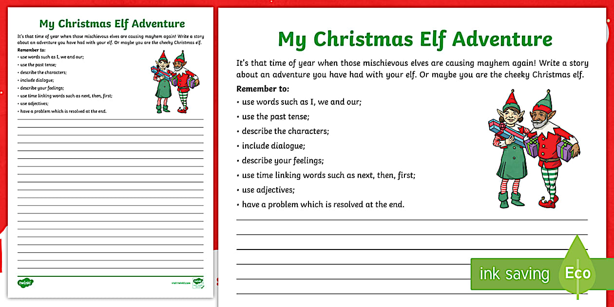 KS2 My Elf on a Shelf Story Writing Worksheet / Worksheet
