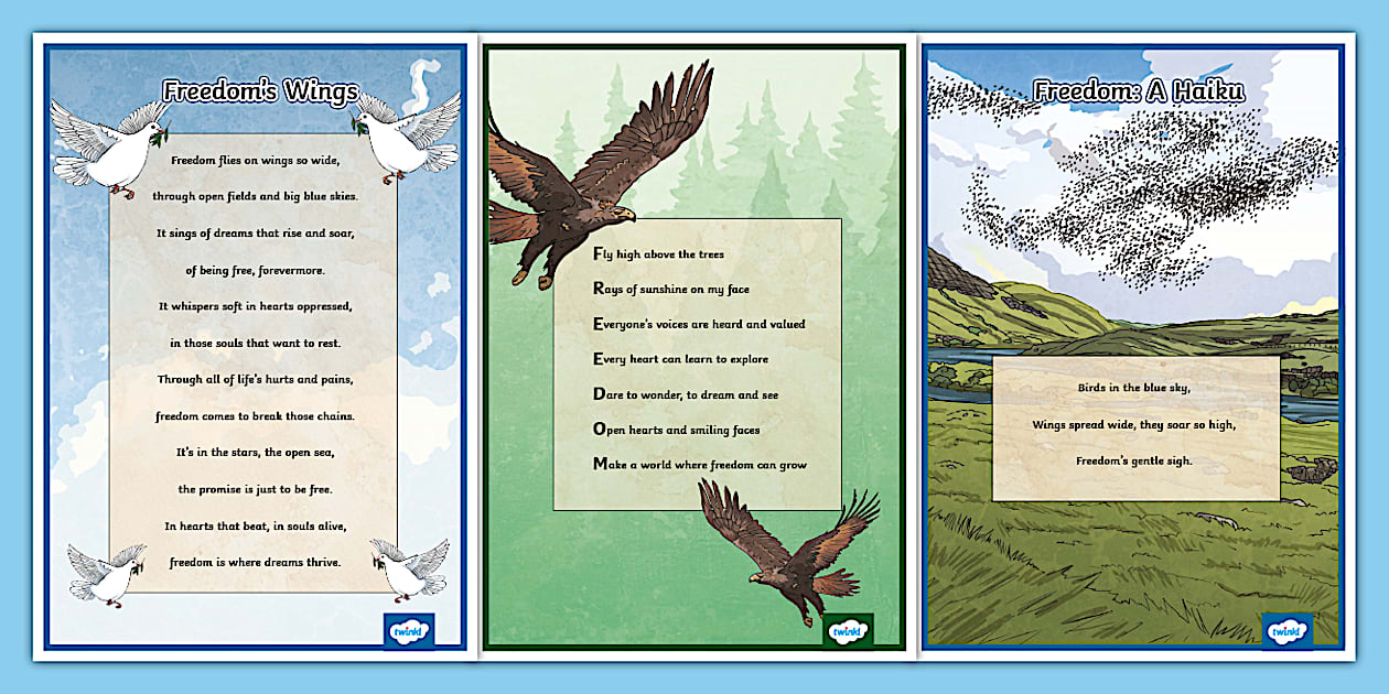 Poems of Freedom Display Posters (Teacher-Made) - Twinkl
