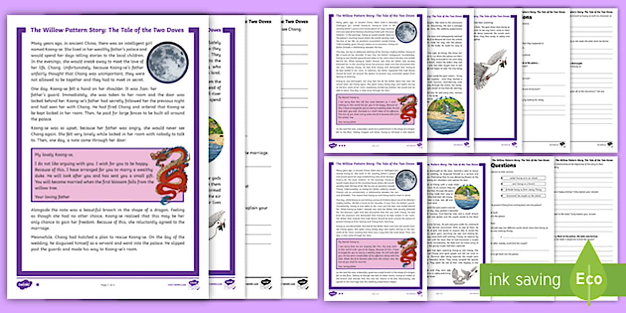 UKS2 The Fable of the Two Doves Reading Comprehension Activity