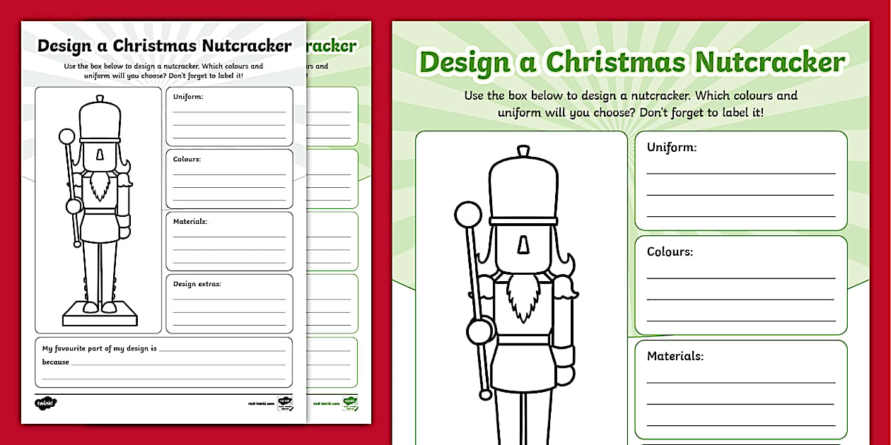 Design a Christmas Nutcracker (teacher made) - Twinkl