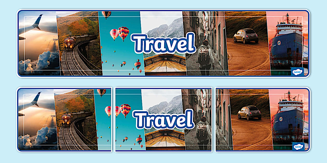 Travel Photo Display Banner (teacher made) - Twinkl
