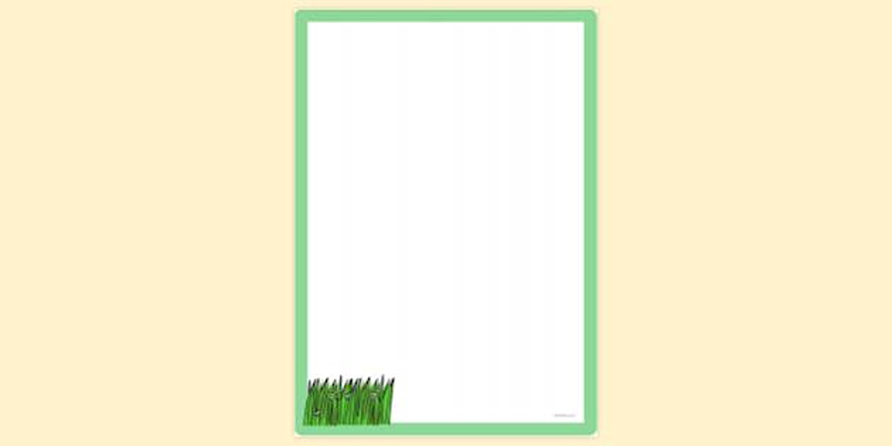 Grass Page Border (l'enseignant a fait) - Twinkl
