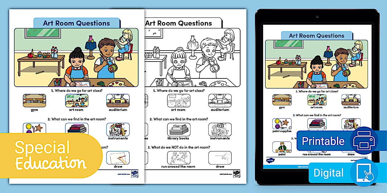 Life Skills: Art Room Comprehension for Special Education