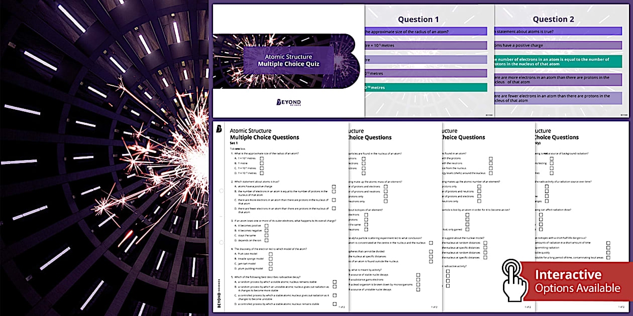 Aqa Gcse Atomic Structure Quiz Bundle Beyond Secondary