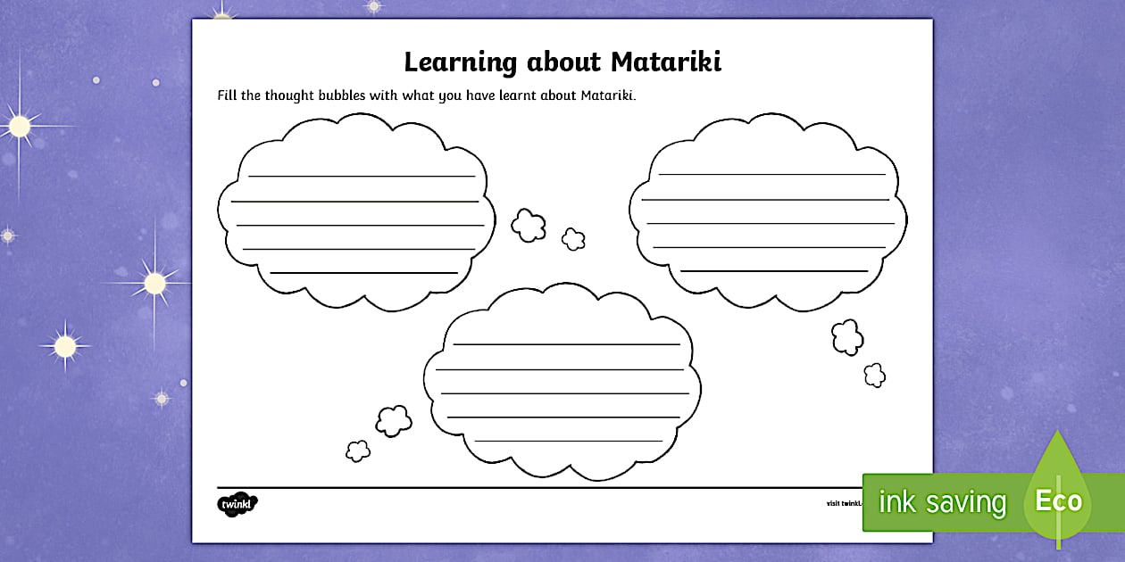 Learning about Matariki Worksheet / Worksheet - Twinkl
