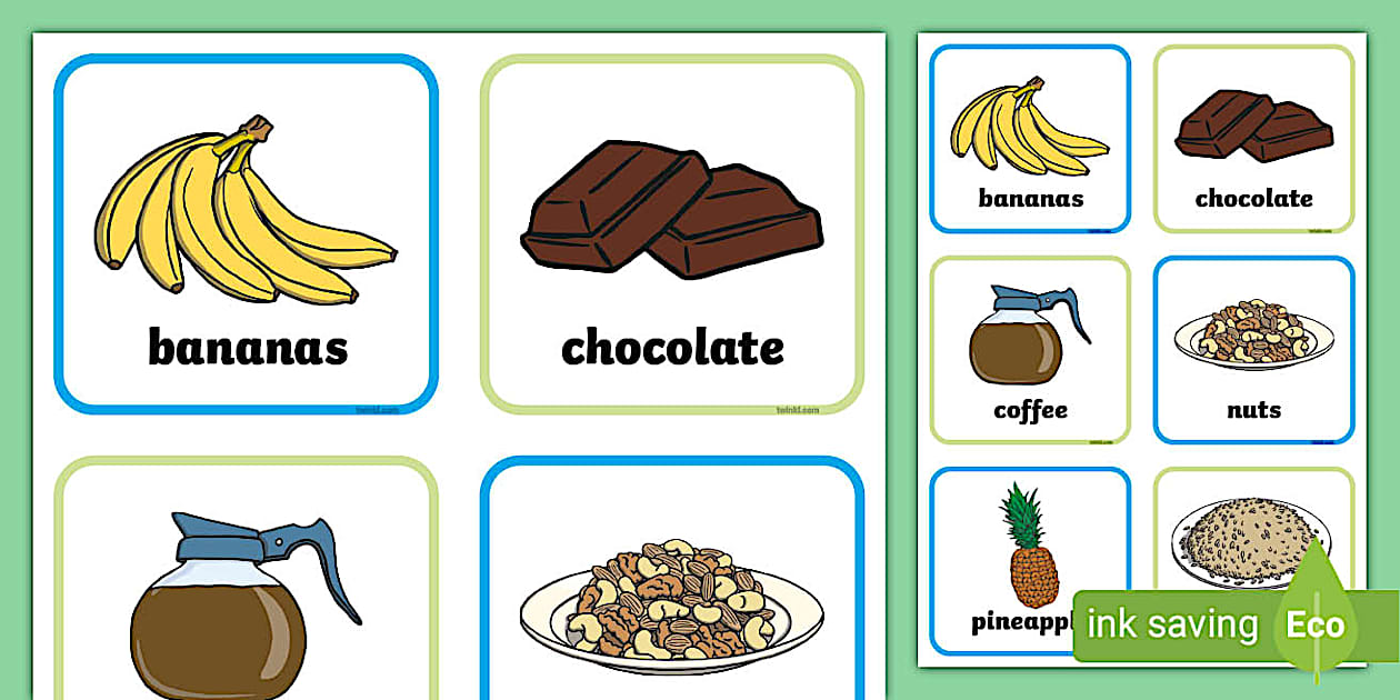Fair Trade Food Word Cards