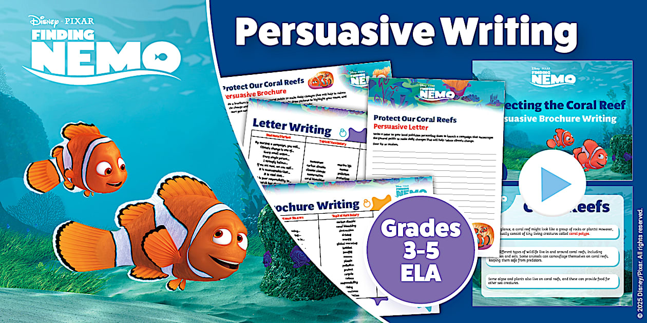 Finding Nemo: Persuasive Writing Lesson Pack