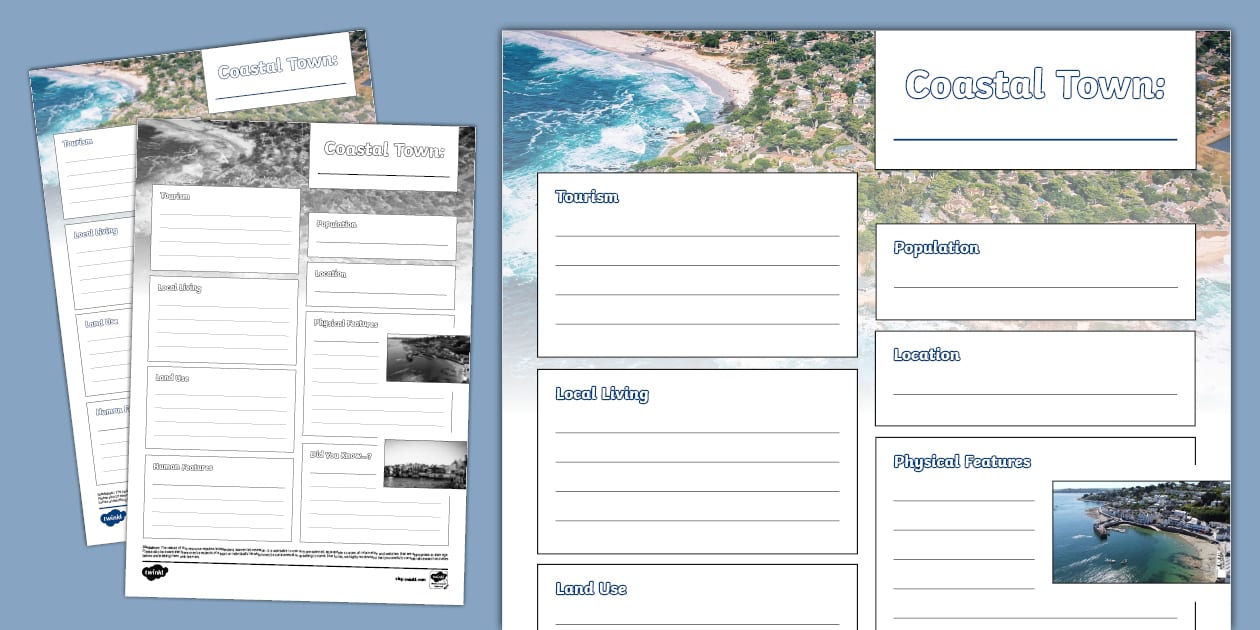 Coastal Town Fact File Template - Twinkl Geography