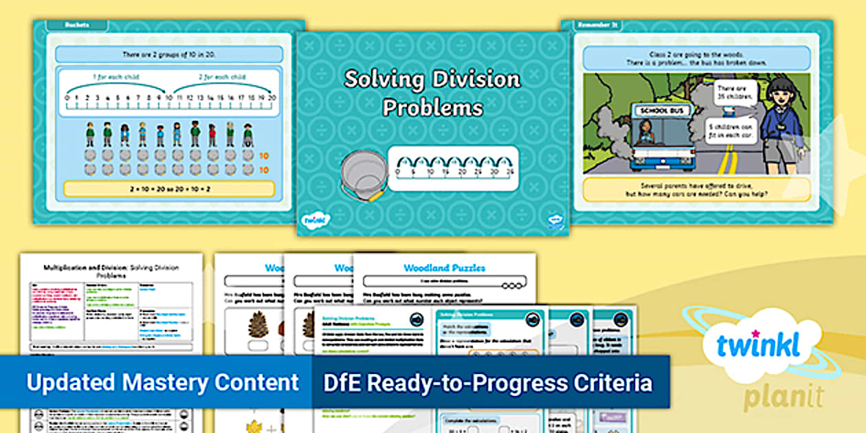 Year 2 Solving Division Problems PlanIt Maths Mastery Lesson